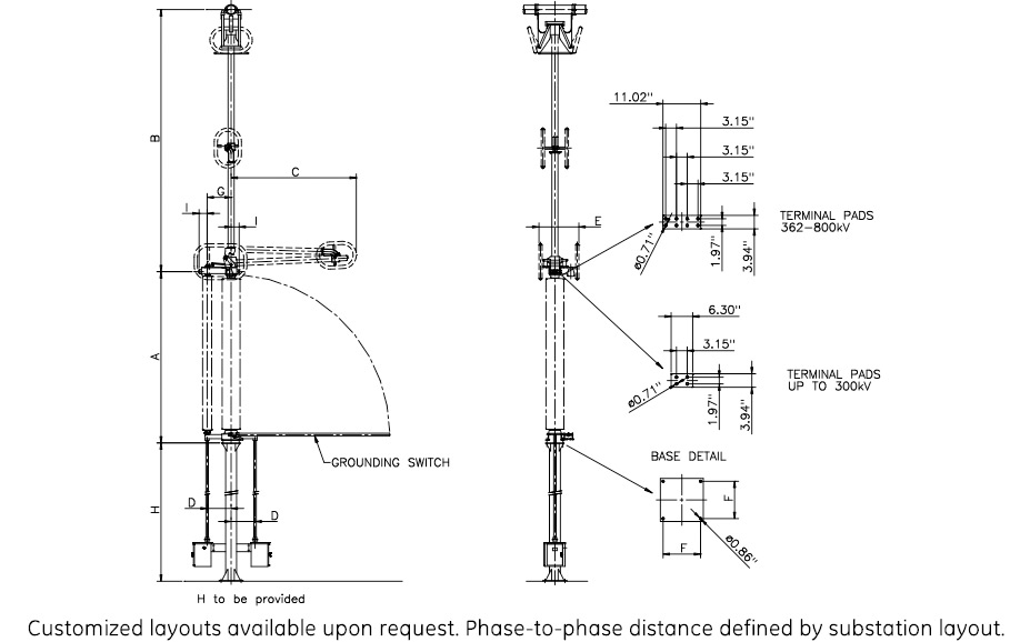 SPVL Semi-Pantograph Disconnector up to 1,000 kV