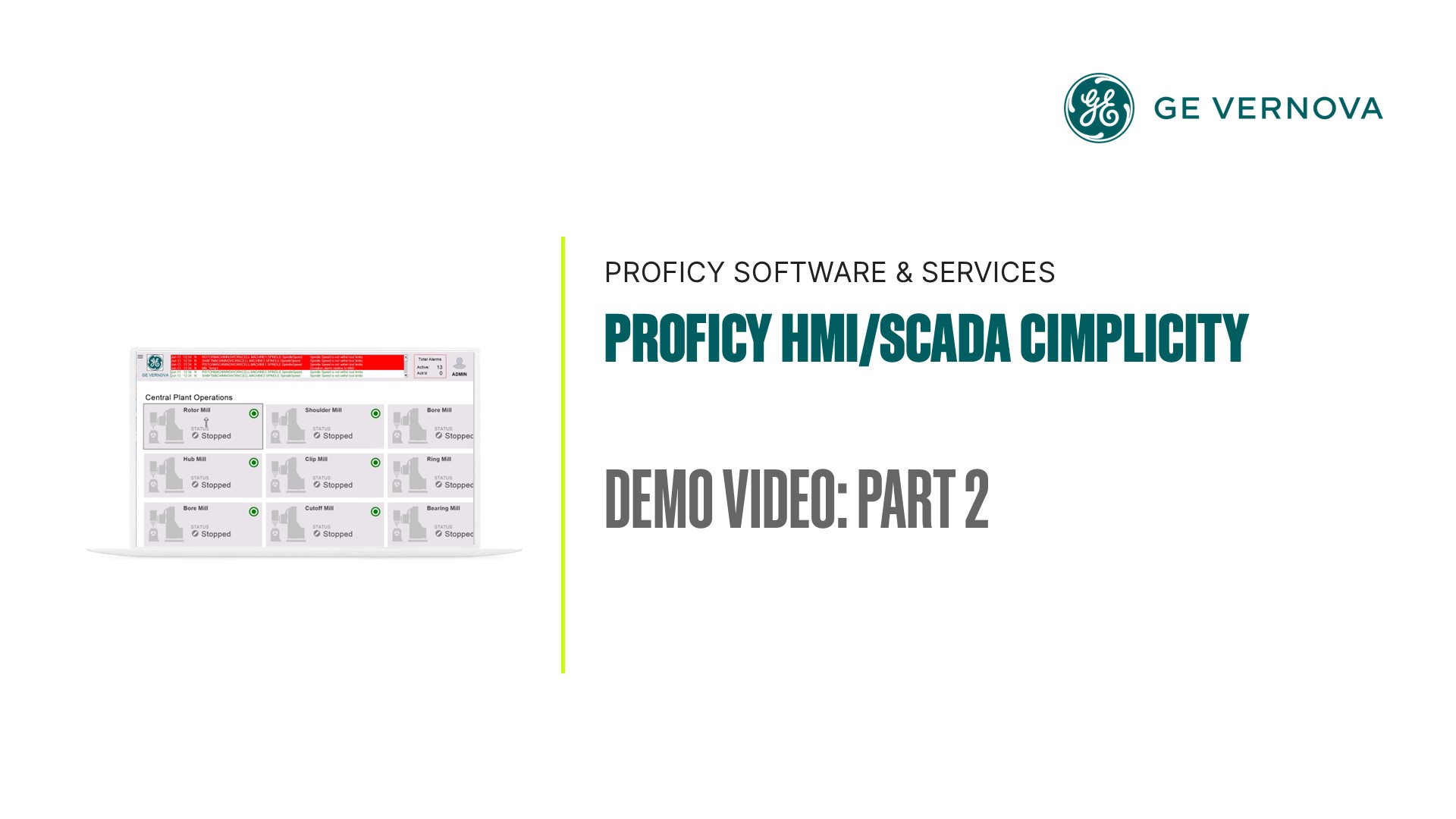 Watch Proficy CIMPLICITY HMI/SCADA Demos | GE Vernova